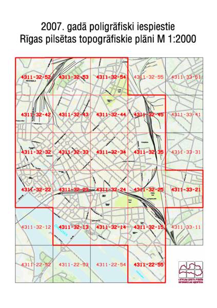 Maps - Topographical maps - Topogrāfiskais plāns 1:2'000. Rīga
