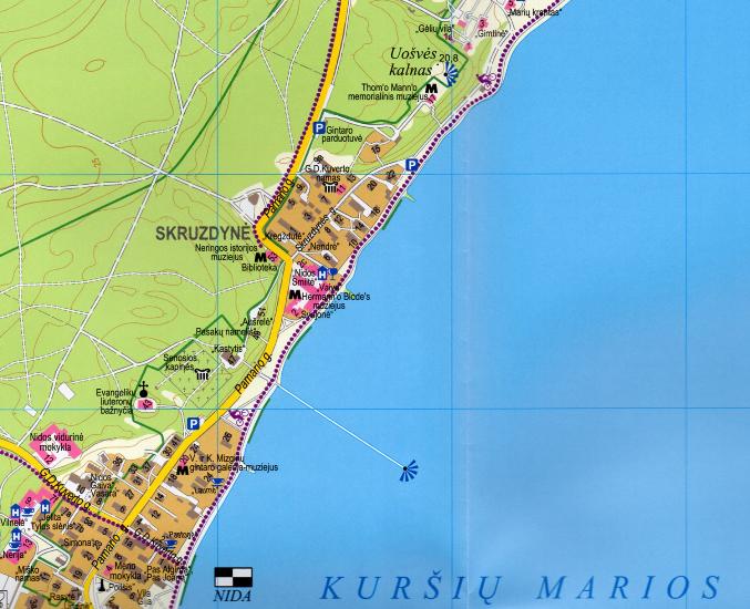 Maps - Tourism maps - Nida