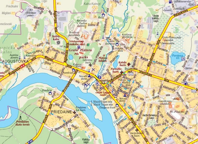 Maps - Tourism maps - Krāslavas novads. Aglonas, Dagdas novads