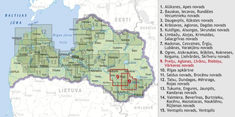 Maps - Tourism maps - Preiļu novads. Aglonas, Līvānu, Riebiņu, Vārkavas ...