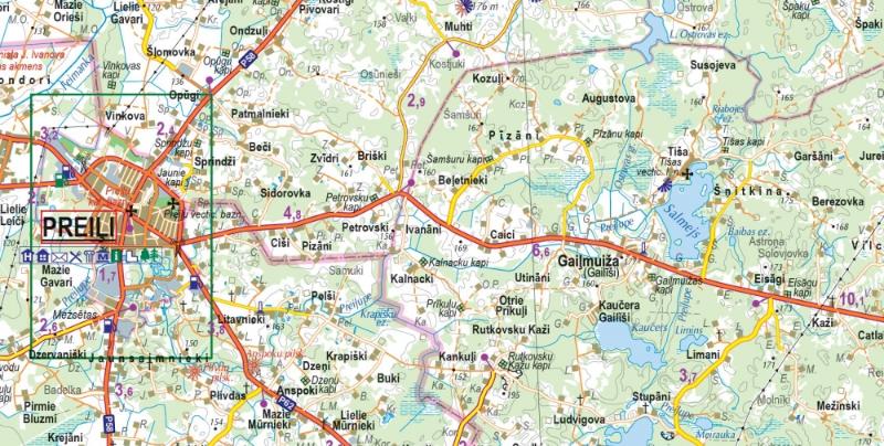 Maps - Tourism maps - Preiļu novads. Aglonas, Līvānu, Riebiņu, Vārkavas ...