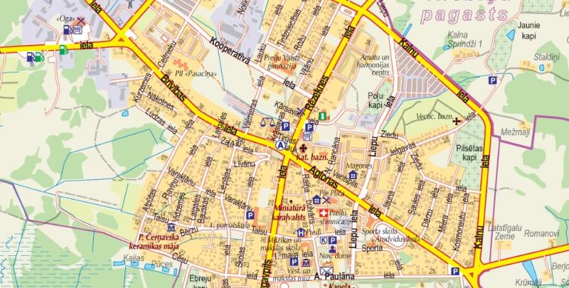 Maps - Tourism maps - Preiļu novads. Aglonas, Līvānu, Riebiņu, Vārkavas ...