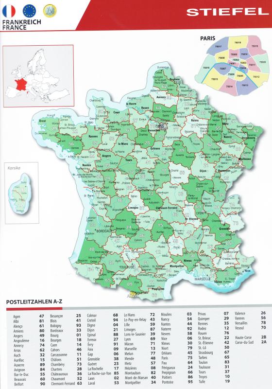 Maps - Thematical maps - Europa Postleitzahlen Atlas