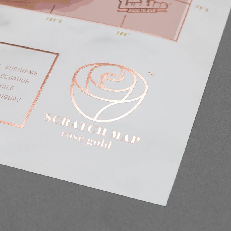 Maps - Wall maps - Scratch Map Rose Gold