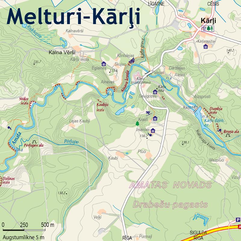 Maps - Tourism maps - Gaujas Nacionālais parks