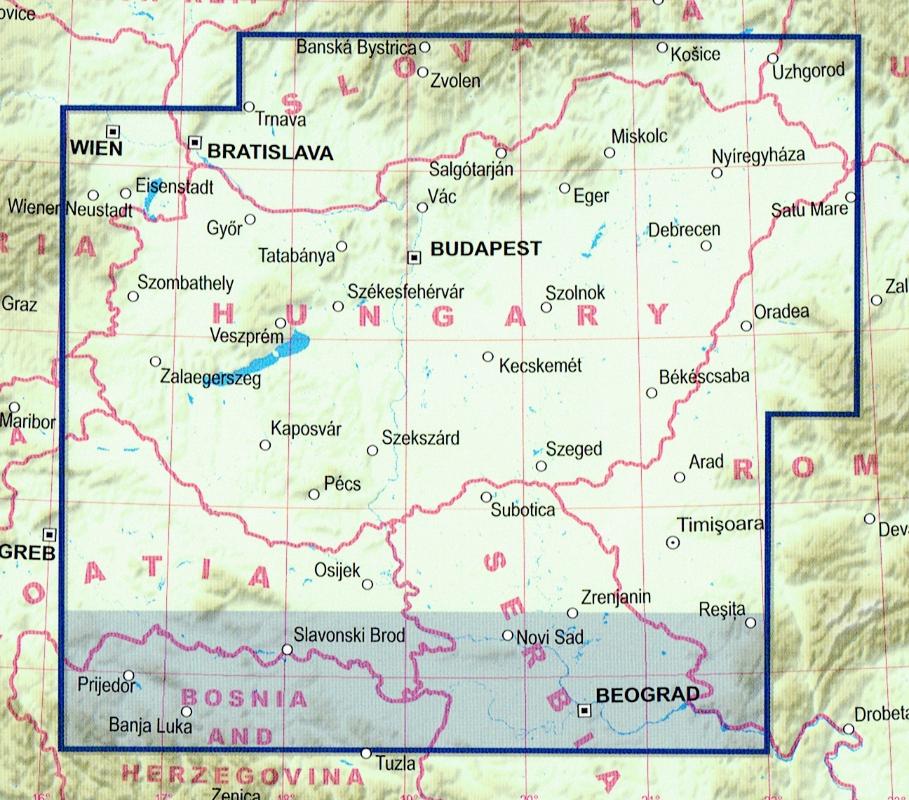 Maps - Road maps, atlases - Hungary. Road map
