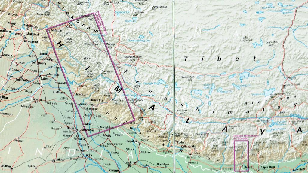 Maps - Tourism maps - Indian Himalaya. Trekking Map