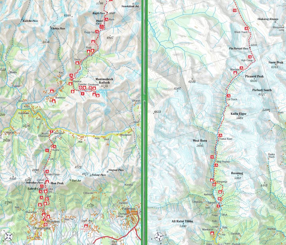 Maps - Tourism maps - Indian Himalaya. Trekking Map