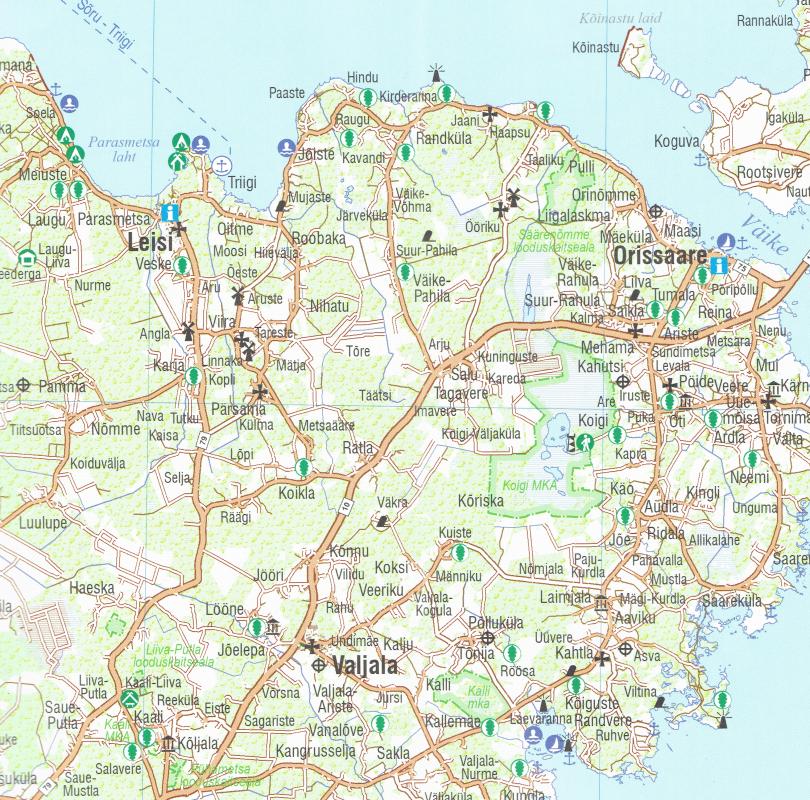 Maps - Tourism maps - Saaremaa, Muhumaa
