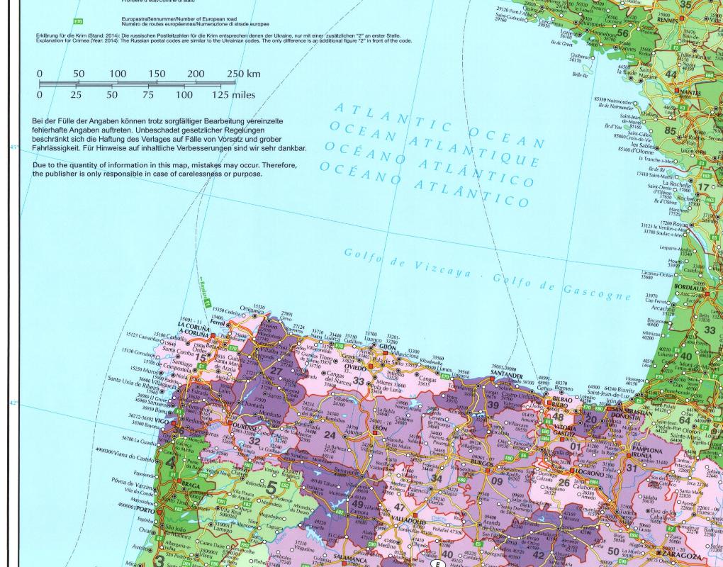 Maps - Wall maps - Europa.Turkey Postleitzahlen