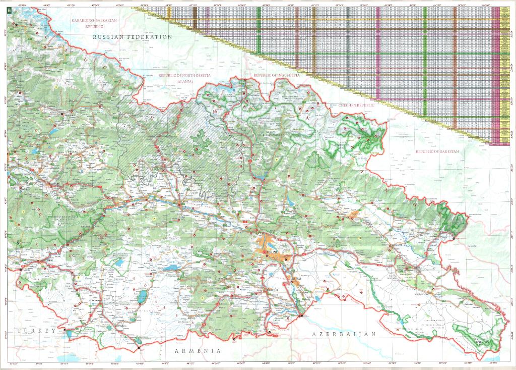 Georgia Road Map Detailed Georgia Road Map Stock Illustrations