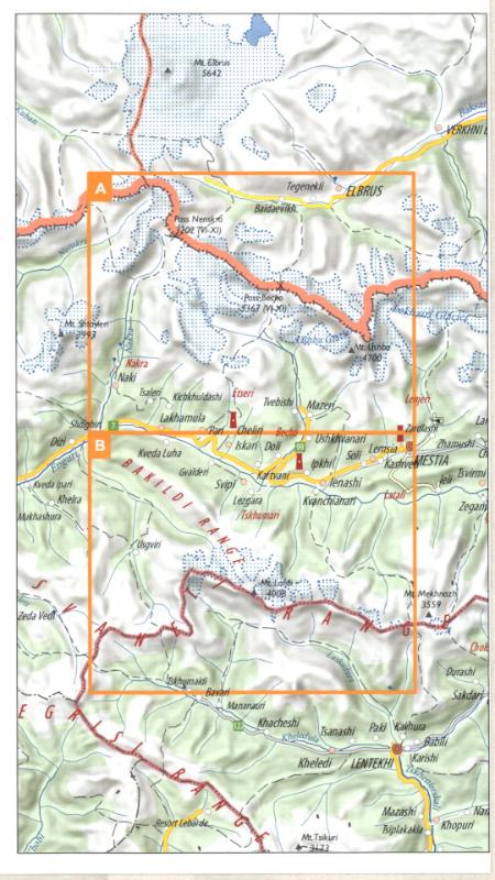 Maps - Tourism maps - TK 10 Mt. Ushba, Mestia