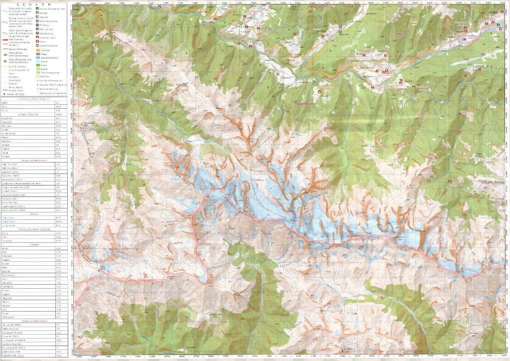 Maps - Tourism maps - TK 10 Mt. Ushba, Mestia