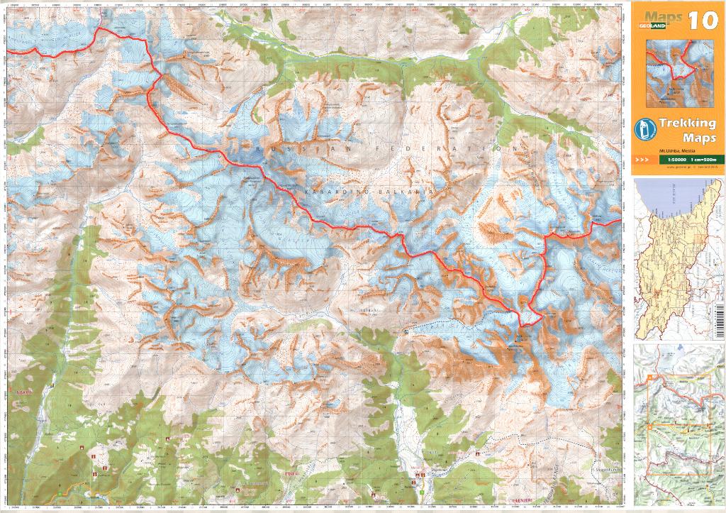 Maps - Tourism maps - TK 10 Mt. Ushba, Mestia