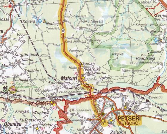 Maps - Tourism maps - Tartu – Petseri huvitee