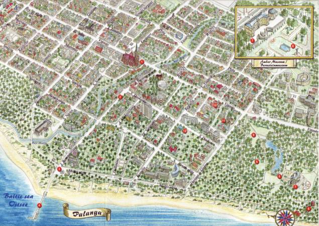 Maps - Tourism maps - One day in Palanga. Ein Tag in Palanga
