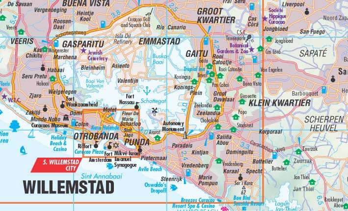 Curacao Downtown Map