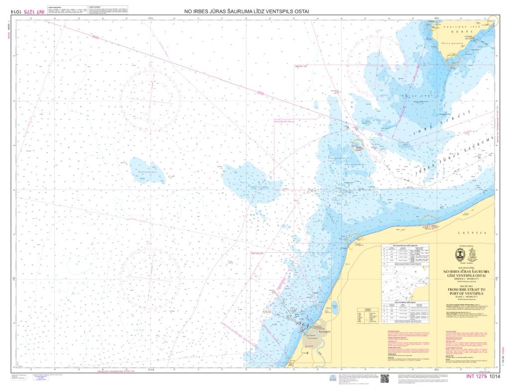 Baltic Sea. Irbe Strait to Port of Ventspils